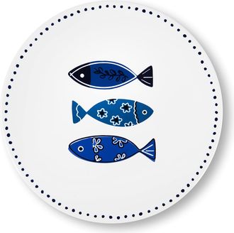 Excelsa Ocean Topfuntersetzer, Keramik Dolomit und Kork, 16 x 16 cm