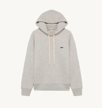 Autry SWEAT &Agrave; CAPUCHE EN COTON AVEC LOGO BROD&Eacute; POUR FEMME