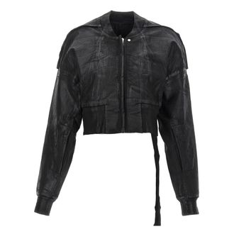 Rick Owens Femme, Vestes, Noir, Taille: 40 FR Blouson Aviateur Noir Flight
