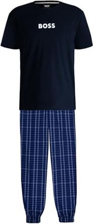 BOSS Boss Easy Long Set Tshirt 10269540 Ensemble Pyjama, Bleu Moyen 423, XL Hommes