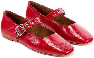 Saison 1865 Ballerines Feu &agrave; bride en cuir
