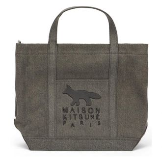 Maison Kitsun&eacute; Profile Fox Tote - - Bags - Damen - Braun - ONE SIZE