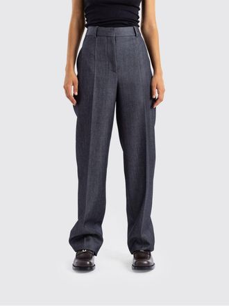 Balenciaga Weit geschnittene Anzughose aus Woll-Twill in Denim-Optik