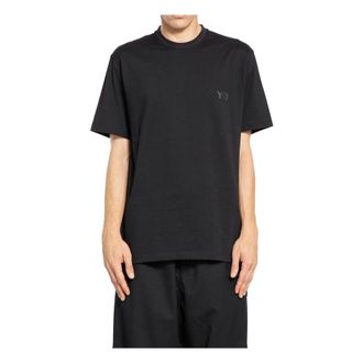 Yohji Yamamoto Homme, Tops, Noir, Taille: XL Tee-shirt Noir à Imprimé Graphique