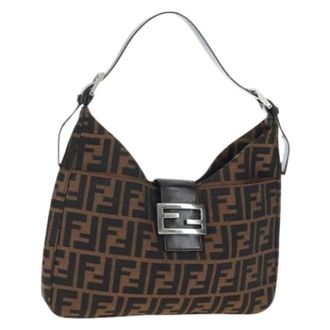 Fendi Pre-owned Zucca Canvas Schultertasche - - Pre-owned - Damen - Braun - ONE SIZE