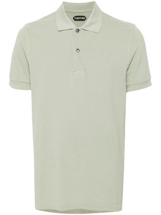 Tom Ford polo à logo brodé - Vert
