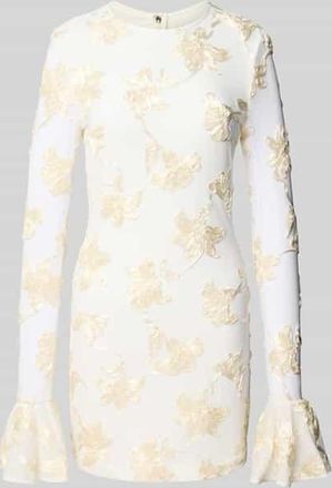 Rotate Minikleid mit floralem Allover-Stitching