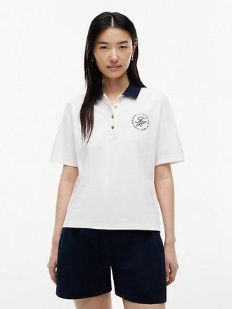 Tommy Hilfiger Polo coupe standard &agrave; boutons dor&eacute;s