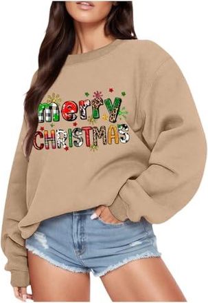 Generic Sweat De NoëL pour Femme Christmas Sweatshirt Hoodie Casual Robe Grande Taille Pullover Oversize Hauts Famille Polaire Pulls Ado Personnalisé