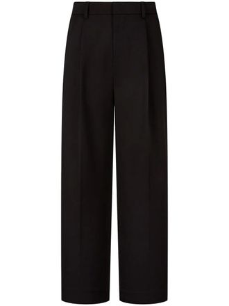 TOMBOY pantalon &agrave; d&eacute;tail pliss&eacute; - Noir