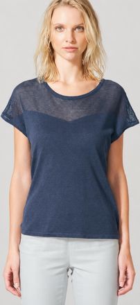 Hempage Hempage Damen vegan Top Mesh Wintersky Blau