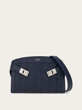 Ferragamo Herren Umh&auml;ngetasche Hug (S) Blau