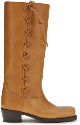 PARIS TEXAS Femme, Chaussures, Brun, Taille: 38 EU Bottines &agrave; lacets en cuir de veau