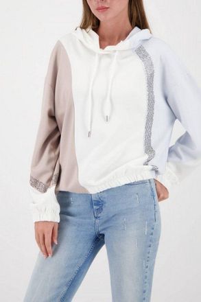 Monari Rundhalspullover 809400 Colorblock-Sweatshirt