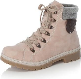 Rieker Femme Bottines Y9430, Dame Bottines à Lacets,Chaussure de Transition,Botte,Demi-Botte,Botte à Lacets,Rose (Rosa / 32),38 EU / 5 UK