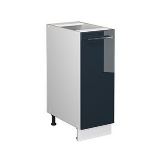 Vicco K&uuml;chenschr&auml;nke Fame-Line, Dunkelblau Hochglanz, 30 cm ohne Arbeitsplatte