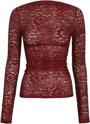 Topshop T-shirt en dentelle en coton