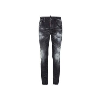 Dsquared2 Homme, Jeans, Gris, Taille: L Jean skater avec des patchs et un effet usé