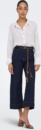 Only Wide-Fit-Jeans aus dunkelblauem Denim