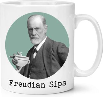 Gift Base Freudian Sips Tasse mit Aufschrift Sigmund Freud, lustiger Witz, frecher Geburtstag, Freudian Slips