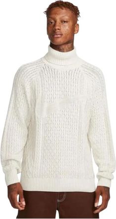 Nike Homme, Pulls, Blanc, Taille: XL Maglione Collo Alto
