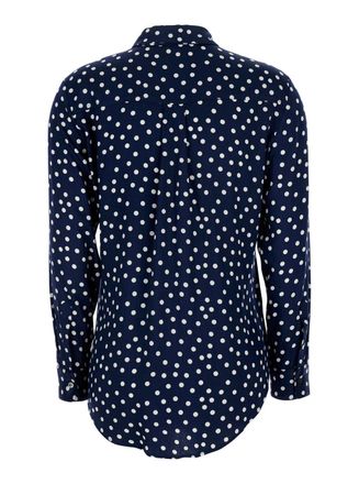 Pla&icirc;n Womens Long-Sleeved Shirt Blue Polyester Blouses