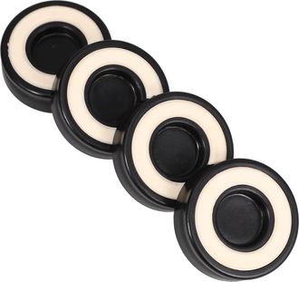 SOLUSTRE 4 St&uuml;ck Stuhlbeinkappen aus Kunststoff rutschfeste M&ouml;belbeinschoner f&uuml;r Stuhl und Tischbeine Bodenschutz Schwarz mit Dicker Runder Passform f&uuml;r Versch