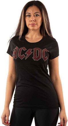 AC/DC T-Shirt Embellished Logo Slim Fit