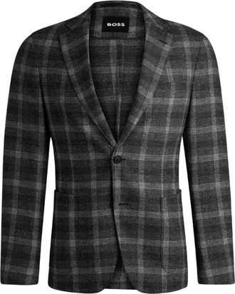 HUGO BOSS Blazer f&uuml;r Herren, Hals Kerbe (Schwarz)