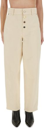 Moschino Straight Fit Cotton Jeans - Beige
