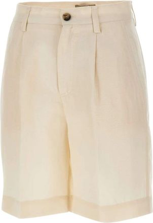 Woolrich Femme, Shorts, Blanc, Taille: W28 Lyocell Linen Shorts