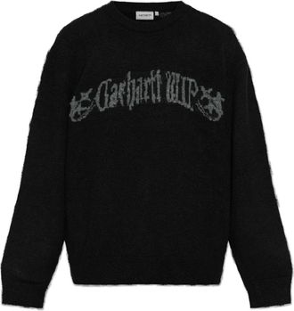 Carhartt Work in Progress Homme, Pulls, Noir, Taille: L Sweater With Logo