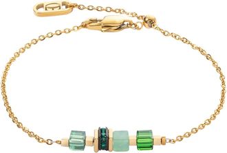 Coeur de Lion Armband - Armband Mini Cubes & Chain - Gr. ONE SIZE - in Gr&uuml;n - f&uuml;r Damen