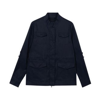 Brooks Brothers Femme, Vestes, Bleu, Taille: 42 FR Safari Jacket