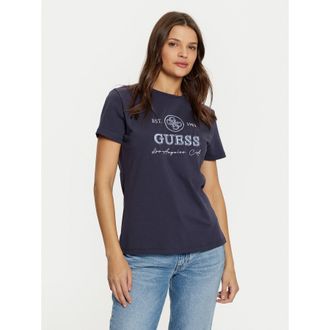 Guess T-Shirt V5RI05 J1314 Dunkelblau Regular Fit