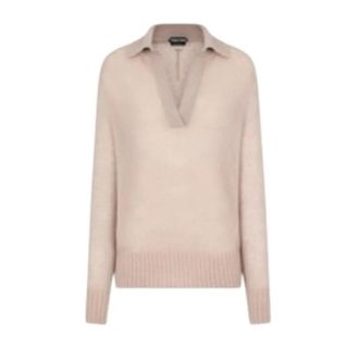 Tom Ford Offener Polo-Pullover - - Tops - Damen - Rosa - M