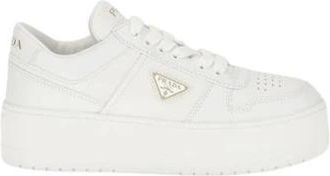 Prada Downtown Bold Perforated Leather Sneakers - - Shoes - Damen - Wei&szlig; - 40 EU