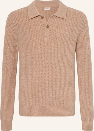 s.Oliver S.Oliver Red Strick-Poloshirt braun