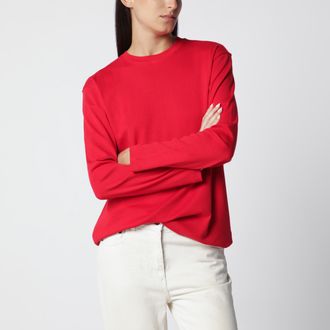 Flore Flore Rotes Maggie Langarmshirt aus Bio-Baumwolle