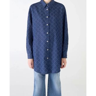 Shaft Femme, Blouses et Chemises, Bleu, Taille: 40 FR Camicia Erre Over