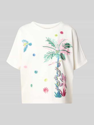 Milano Relaxed Fit T-Shirt mit Pailletten
