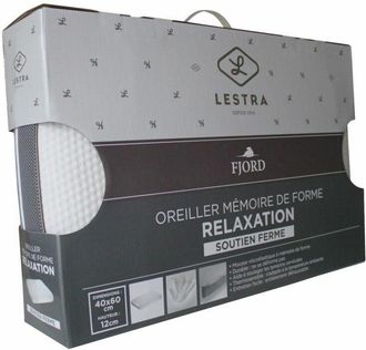 Lestra Oreiller Fjord Relaxation S&eacute;r&eacute;nit&eacute; &agrave; m&eacute;moire de forme Lestra - Oreiller Fjord Ferme