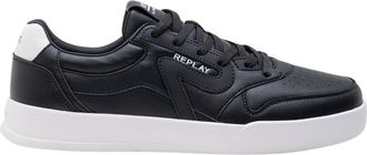 Replay Herren Cupsole Sneaker aus Leder, Schwarz (Black 003), 43