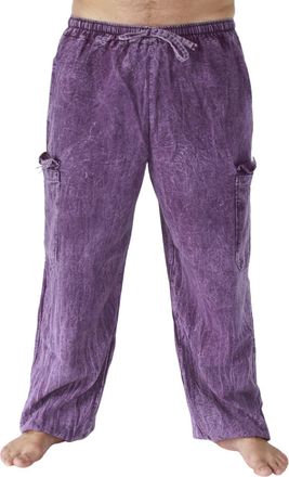 Panasiam Cargo Pants Stonewash, Purple, L