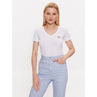 Guess T-Shirt W2YI45 J1314 Weiß Slim Fit