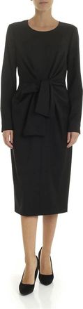Max Mara Chiffon Schwarzes Kleid - - Dresses - Damen - Schwarzk - S