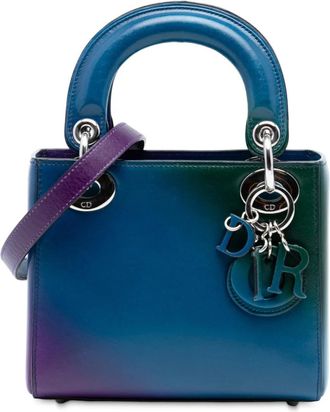 Dior Hobo Bags - Mini Ombre Calfskin Lady Dior - Gr. unisize - in Blau - f&uuml;r Damen