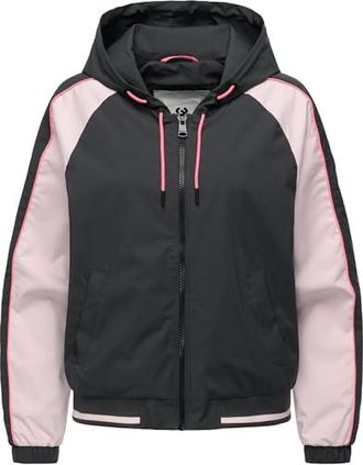 Ragwear Nicandra Sporty YOUMODO Veste de mi-saison l&eacute;g&egrave;re et respirante pour femme avec capuche Taille XS &agrave; 3XL, gris fonc&eacute;, 3XL