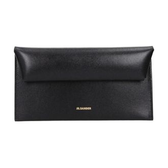 Jil Sander Pochette Enveloppe en Cuir - Femme - Sacs - Noir - Taille: ONE Size