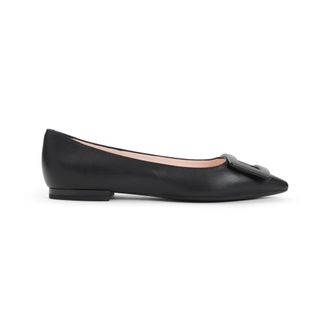Roger Vivier Schwarze Ballerinas Elegante Slip-On Schuhe - - Shoes - Damen - Schwarzk - 38 1/2 EU